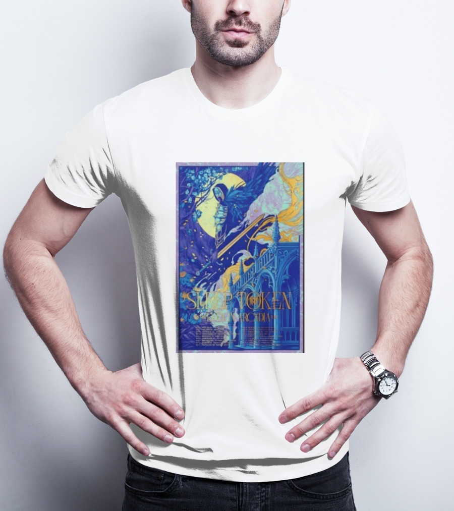 Sleep Token Even In Arcadia Angelic Moonlit Gothic Architecture T-Shirt