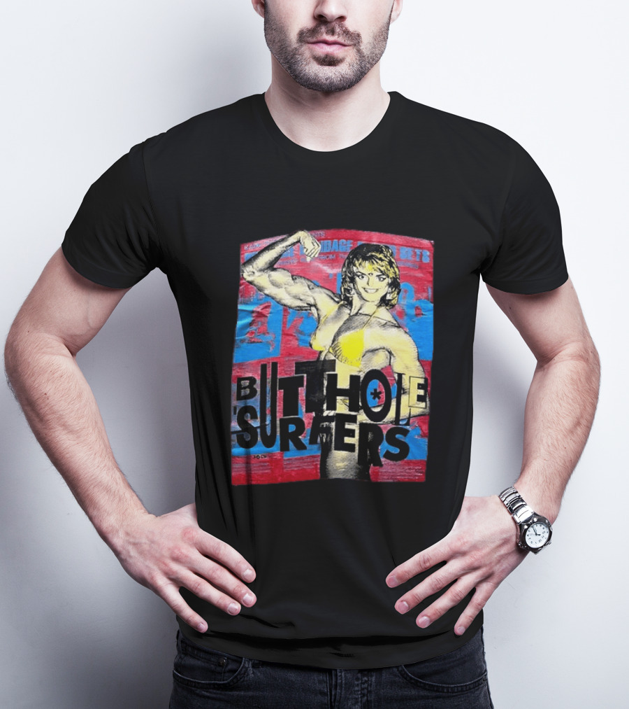 Butthole Surfers Gym Retro Bodybuilder T-Shirt