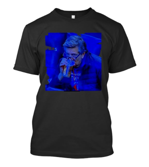 Minnesota Timberwolves Chris Finch NBA Basketball Drinking Beer Image T-Shirt