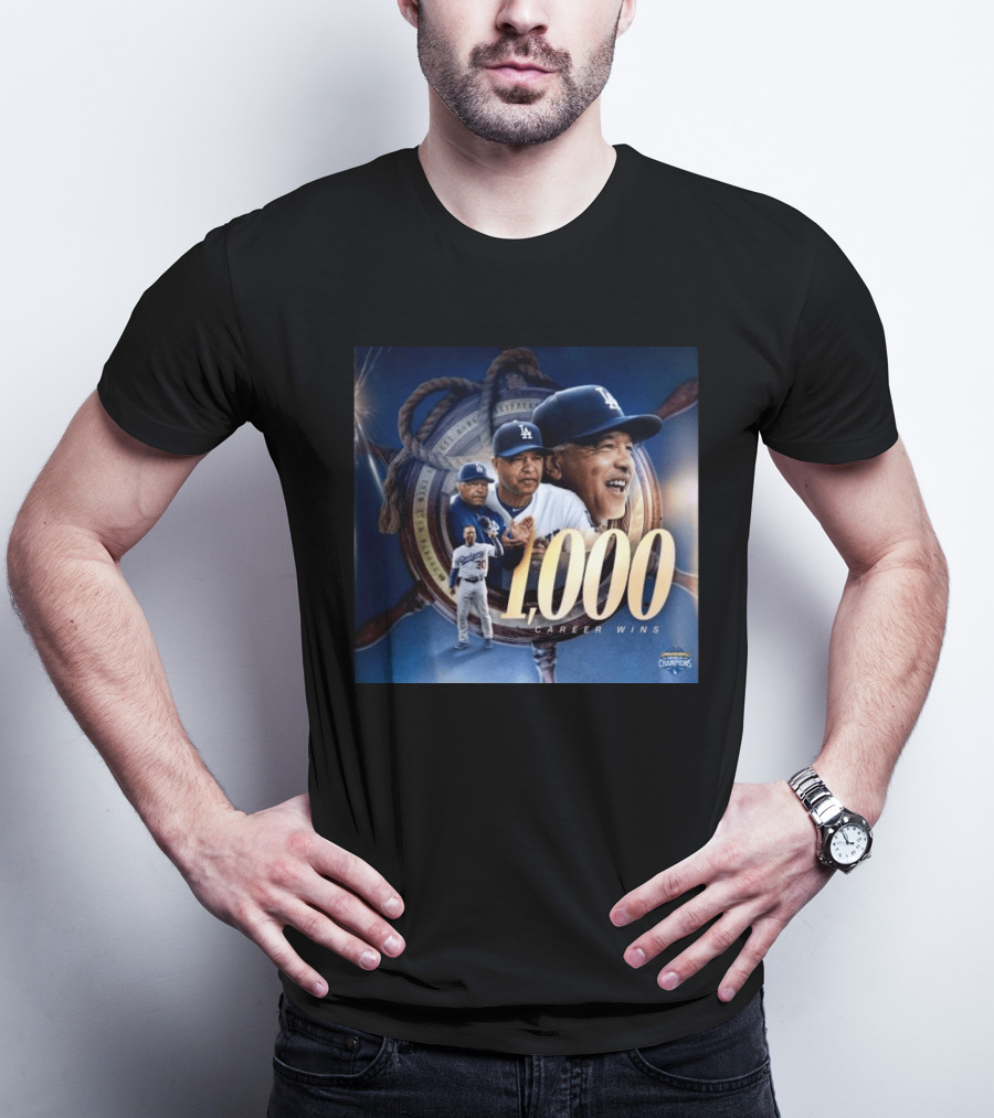 Los Angeles Dodgers Manager Doc Achieves 1000 Career Wins Milestone In Major League History T-Shirt