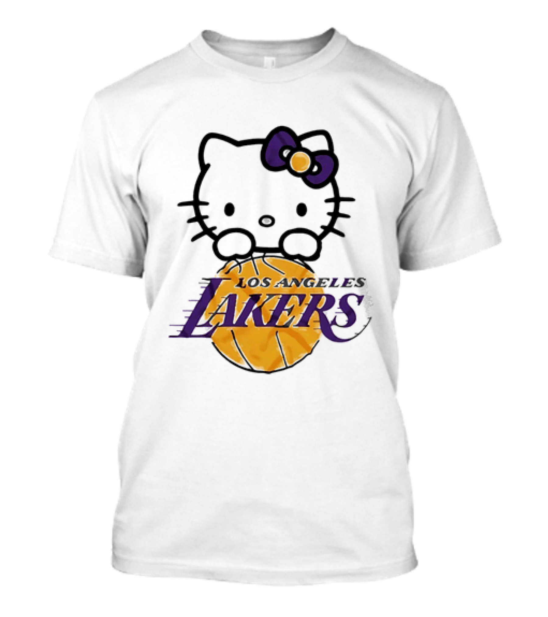 Hello Kitty Los Angeles Lakers Basketball Collaboration T-Shirt