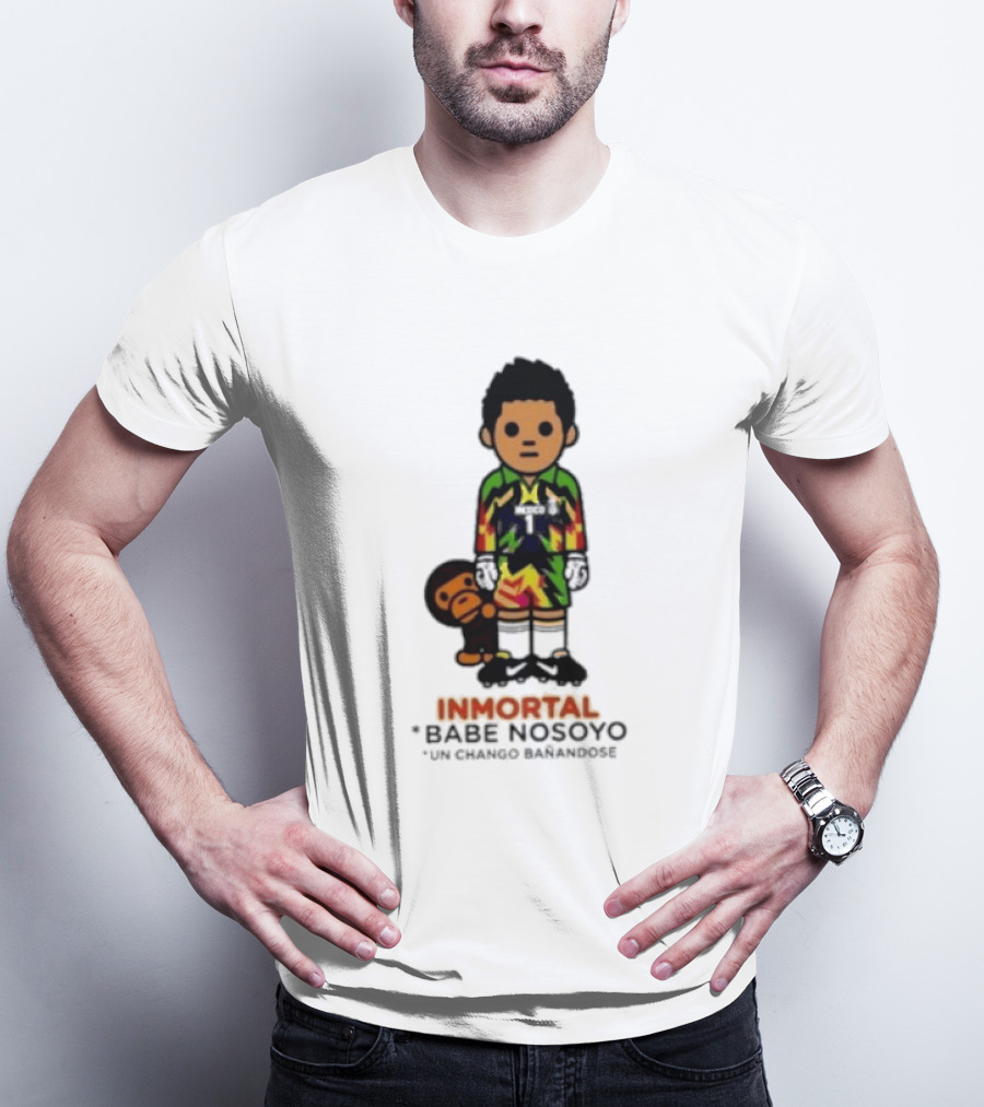 Jorge Campos Inmortal Babe Nosoyo Un Chango Bañandose Colorful Soccer Legend And Monkey T-Shirt
