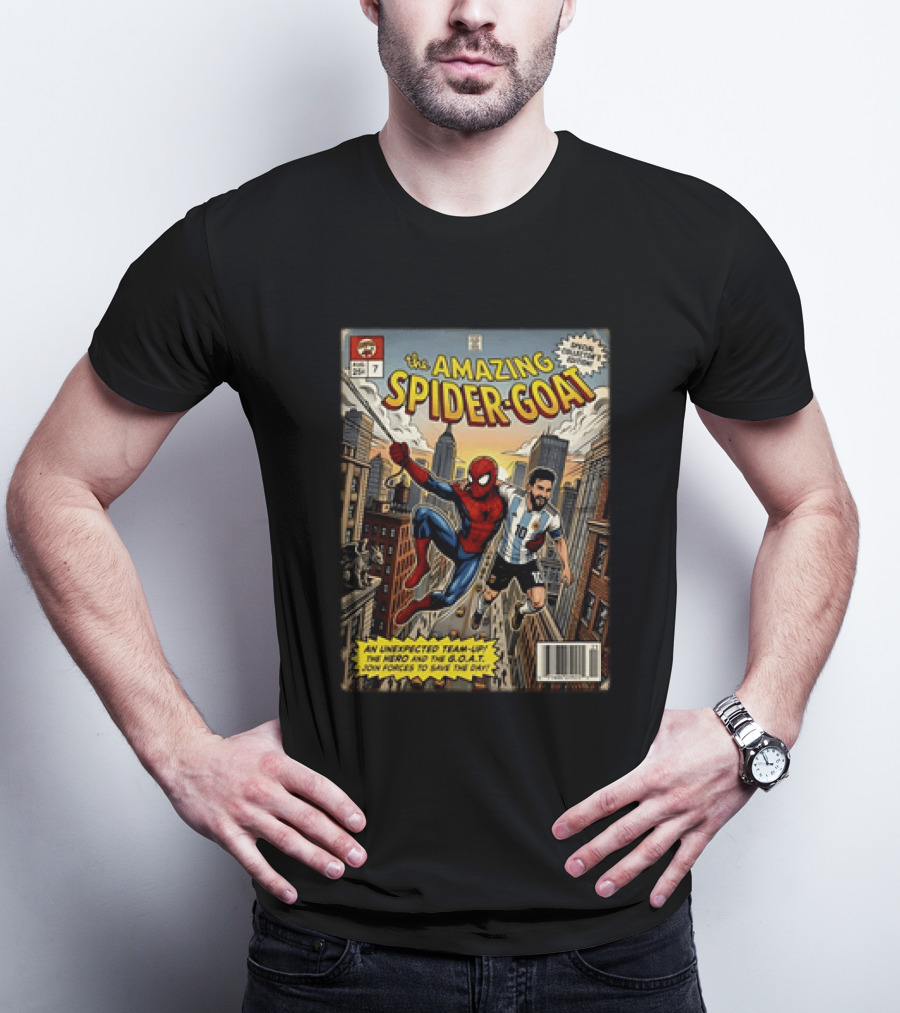 The Amazing Spider GOAT Lionel Messi Argentina National Team Spider Man Comic Edition T-Shirt