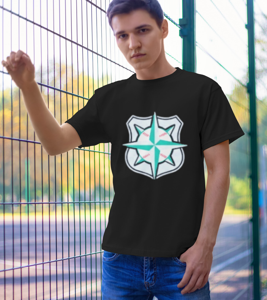 2026 Mariners Law Enforcement Appreciation Day Compass Shield T-Shirt