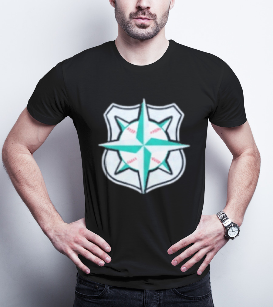 2026 Mariners Law Enforcement Appreciation Day Compass Shield T-Shirt