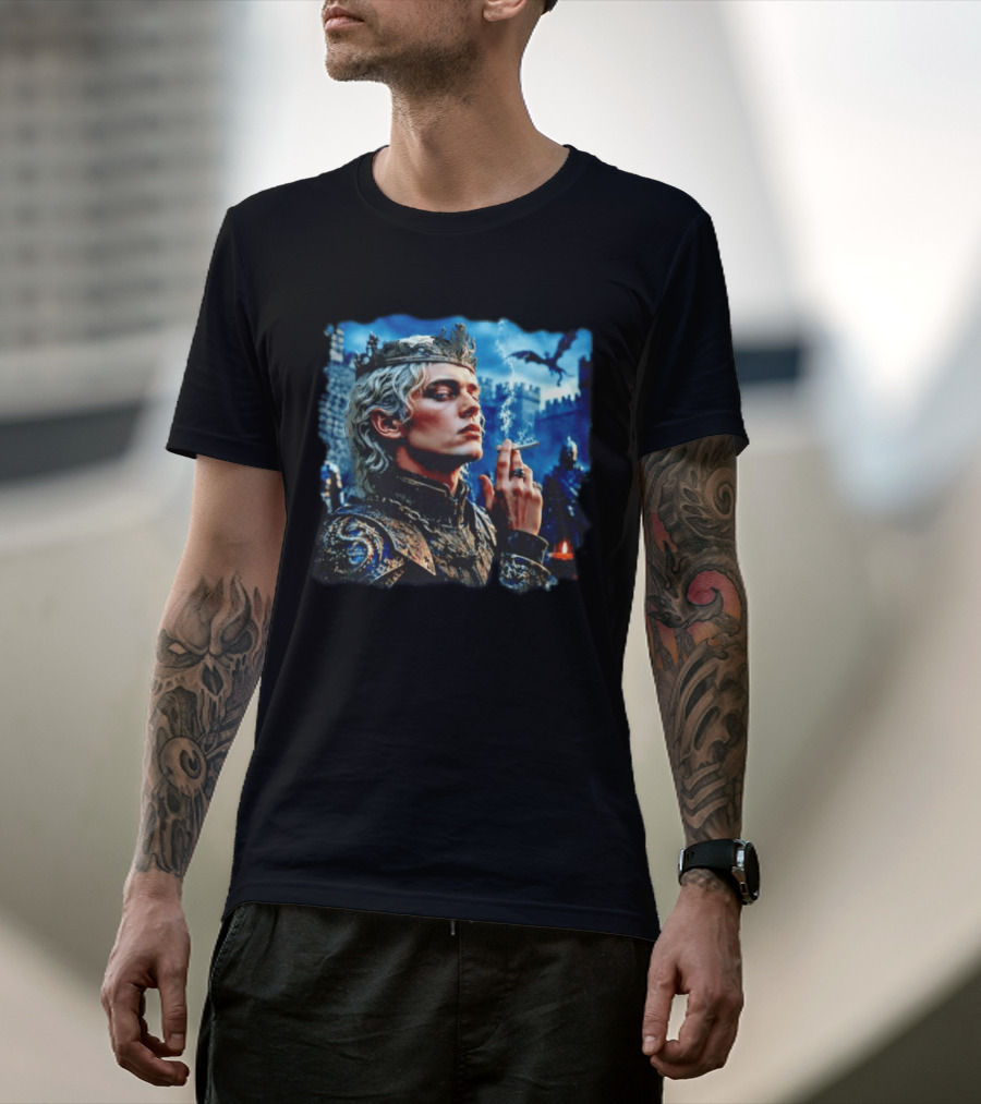 Aemond Targaryen House Of The Dragon Smoking Cigarette Castle Dragon King T-Shirt