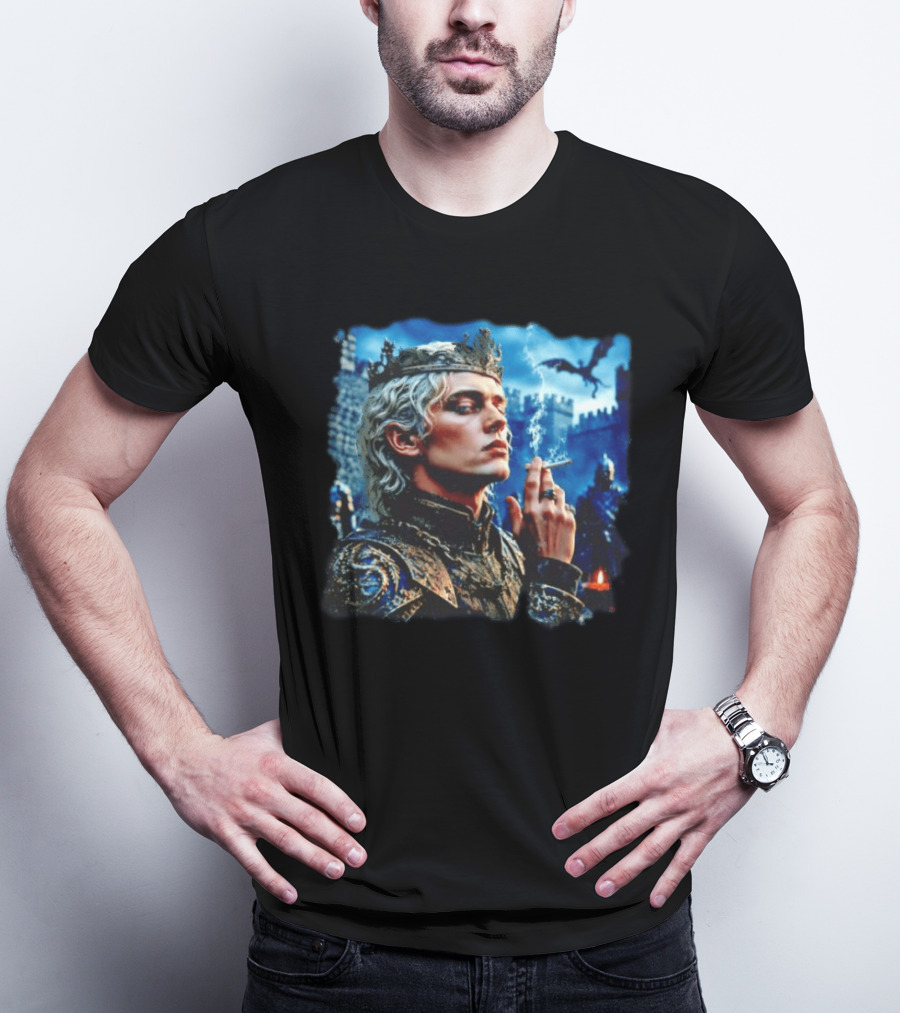 Aemond Targaryen House Of The Dragon Smoking Cigarette Castle Dragon King T-Shirt