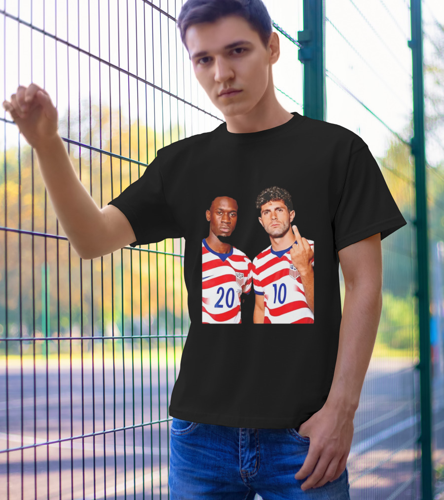 Christian Pulisic Folarin Balogun USMNT Soccer Iconic Gesture T-Shirt