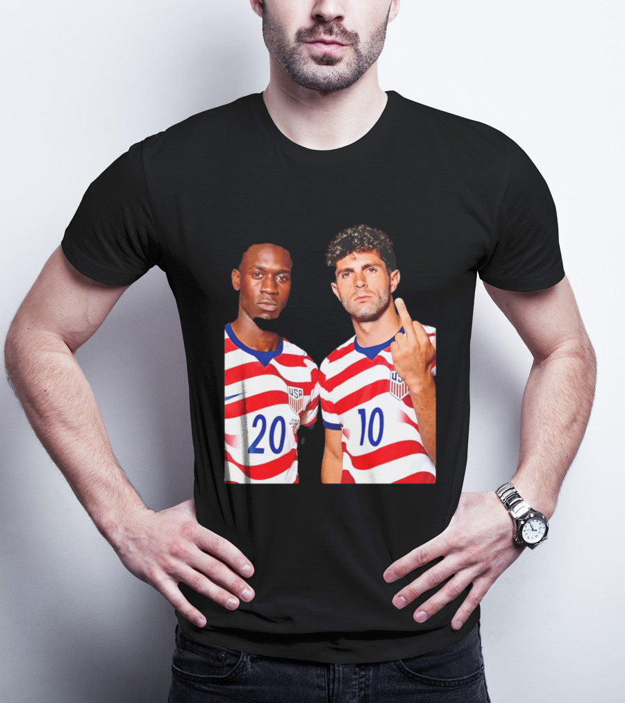 Christian Pulisic Folarin Balogun USMNT Soccer Iconic Gesture T-Shirt