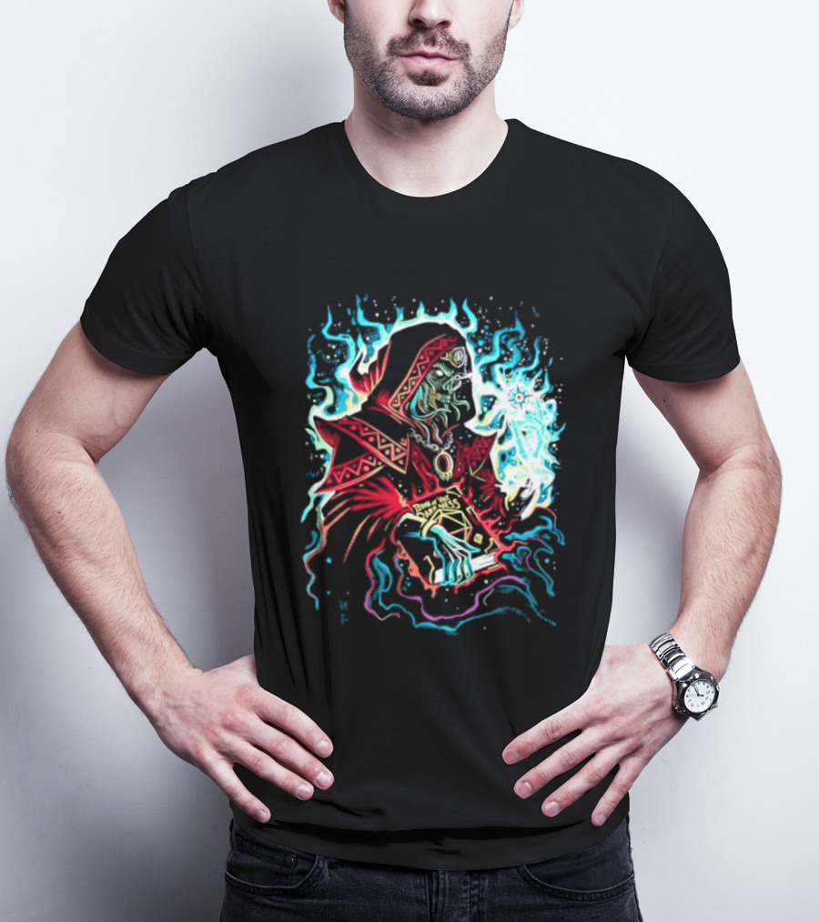 Lich Wizard Dungeons And Dragons Book Of Vile Darkness Tabletop Gaming Magic T-Shirt