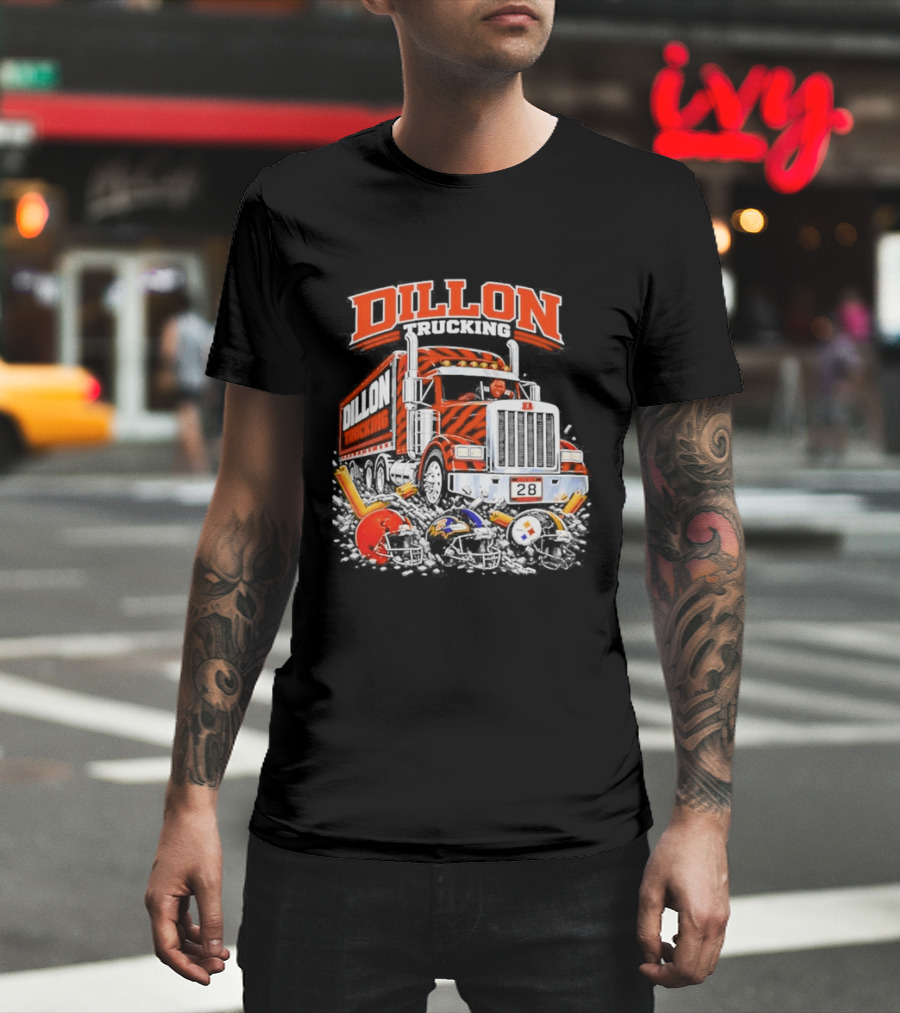 Corey Dillon Cincinnati Bengals Dillon Trucking Football Truck T-Shirt