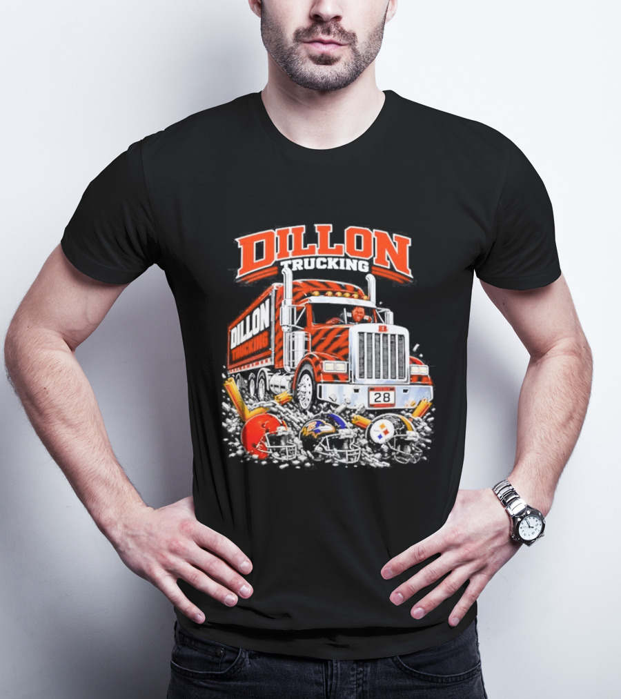 Corey Dillon Cincinnati Bengals Dillon Trucking Football Truck T-Shirt