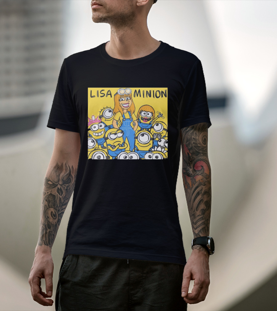 Lisa Minion Characters Cartoon Group Fun Playful Adventure T-Shirt
