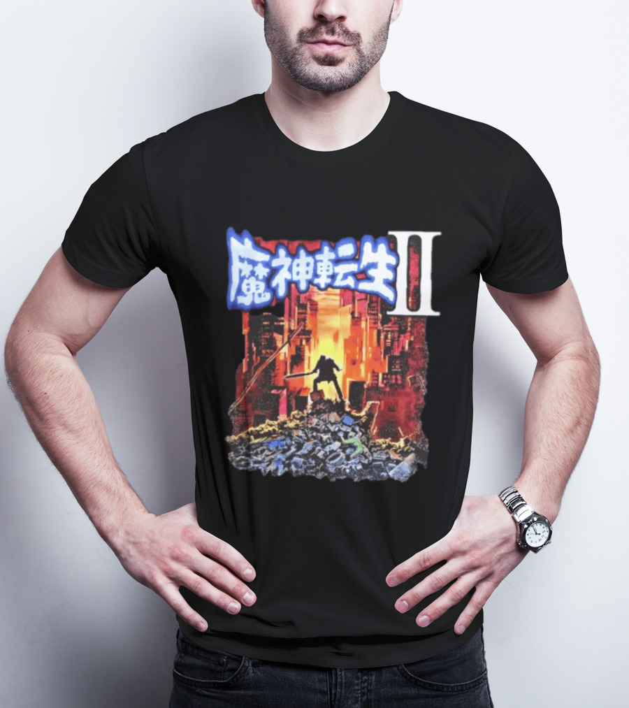 Majintensei II Ronin Warrior In Post Apocalyptic Cityscape T-Shirt