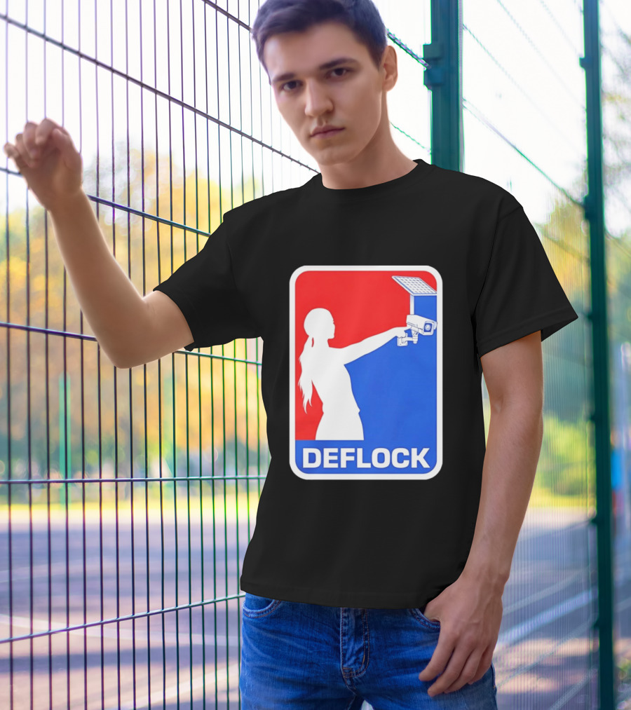 Deflock Woman Pointing At Security Camera T-Shirt