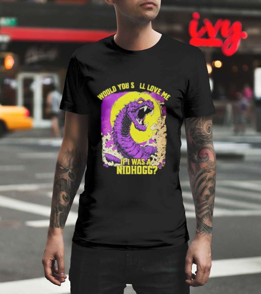 Would You Still Love Me If I Was A Nidhogg Purple Monster Retro Aesthetic T-Shirt