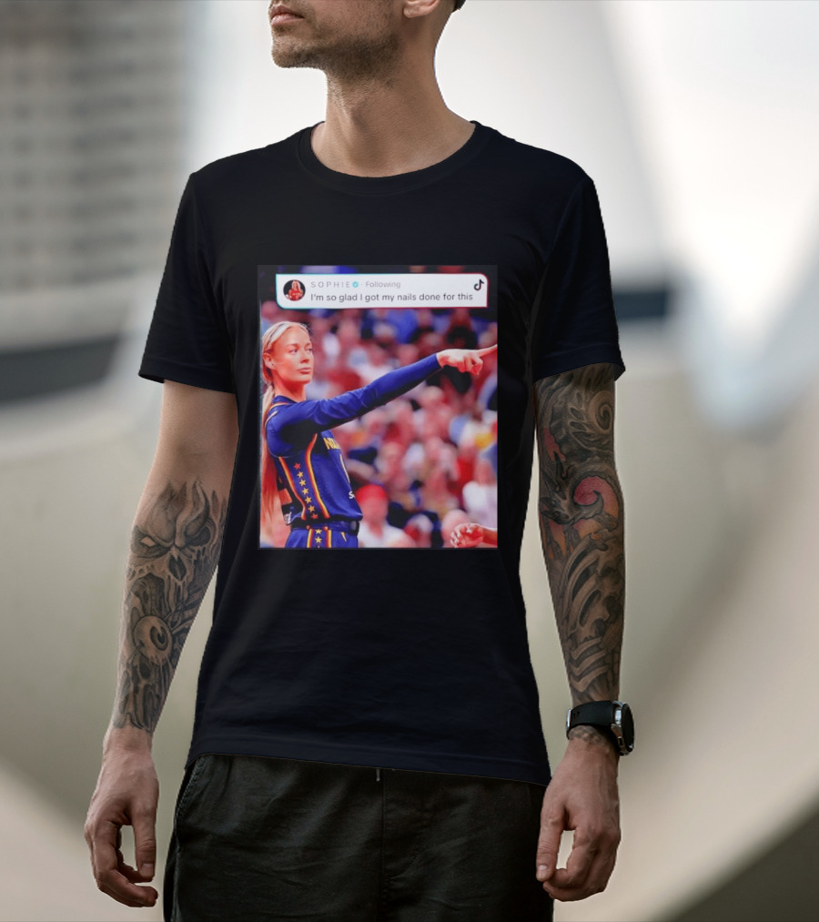 Sophie Cunningham Pointing I'm So Glad I Got My Nails Done Basketball Moment T-Shirt