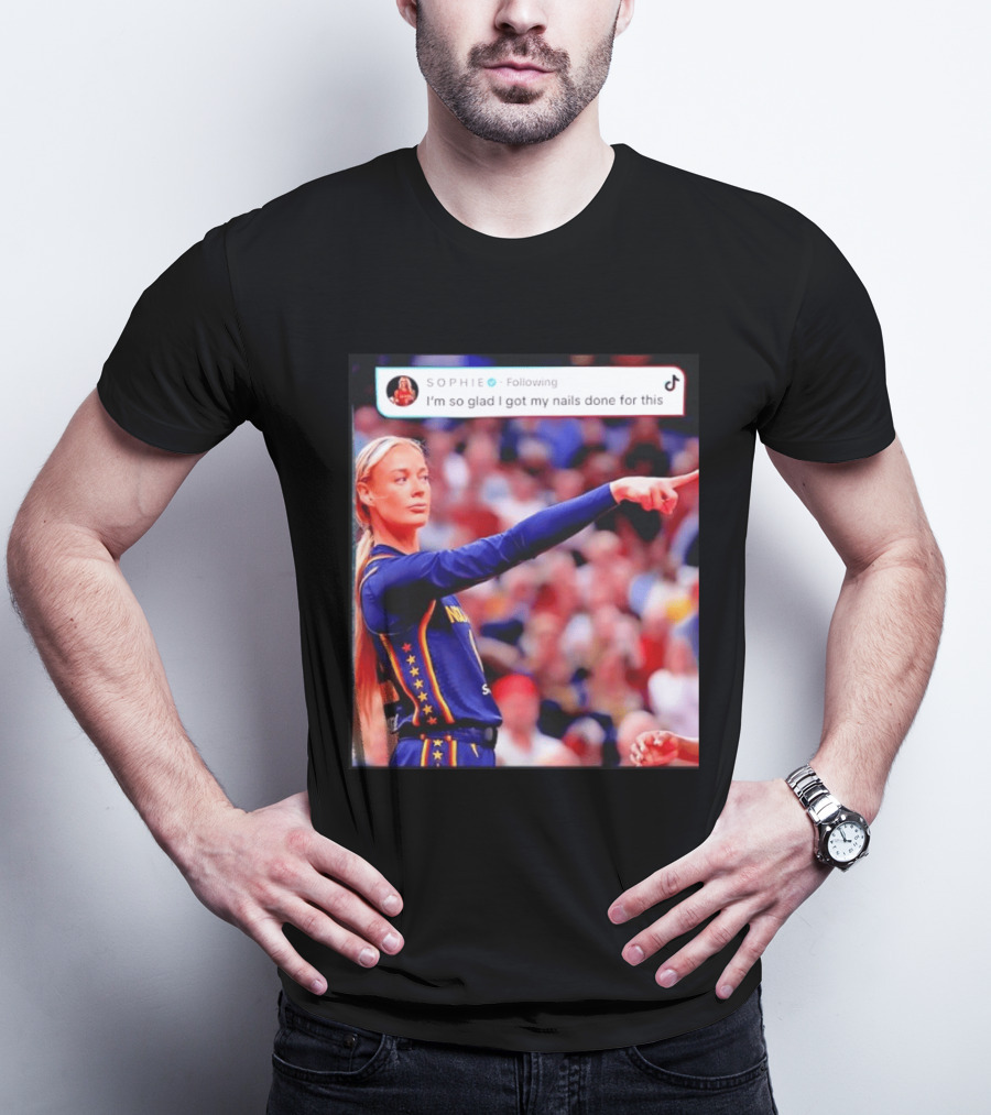 Sophie Cunningham Pointing I'm So Glad I Got My Nails Done Basketball Moment T-Shirt