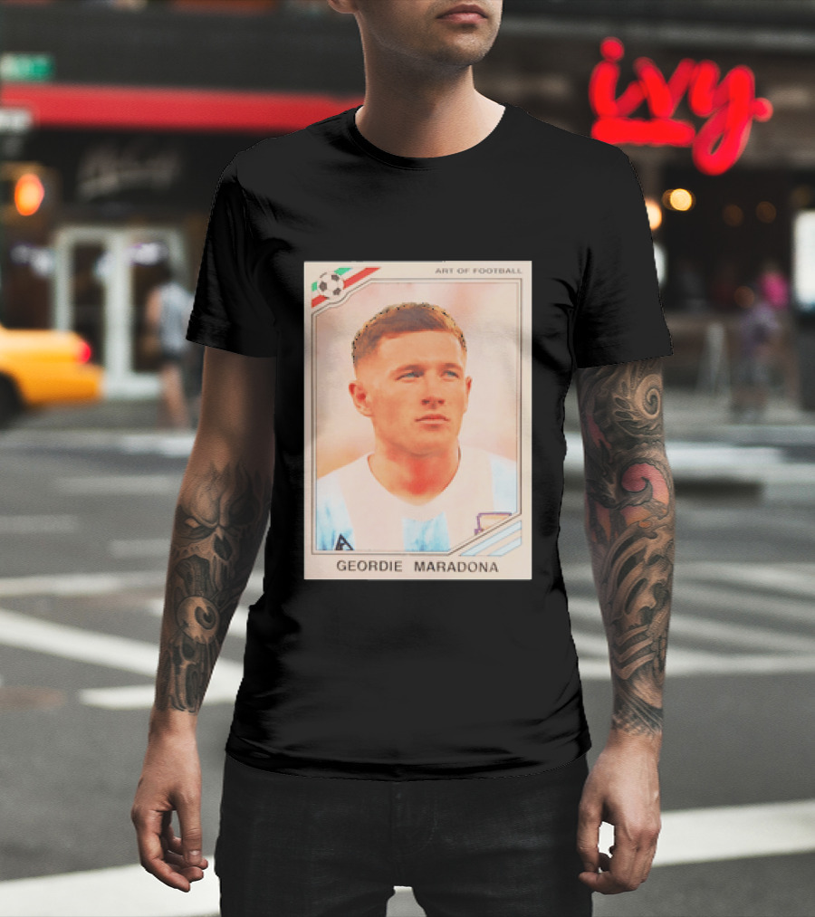 Geordie Maradona Art Of Football Argentina National Team T-Shirt