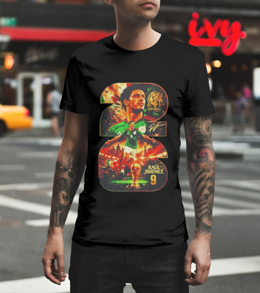 Raul Jimenez 9 Mexico Soccer Legend T-Shirt