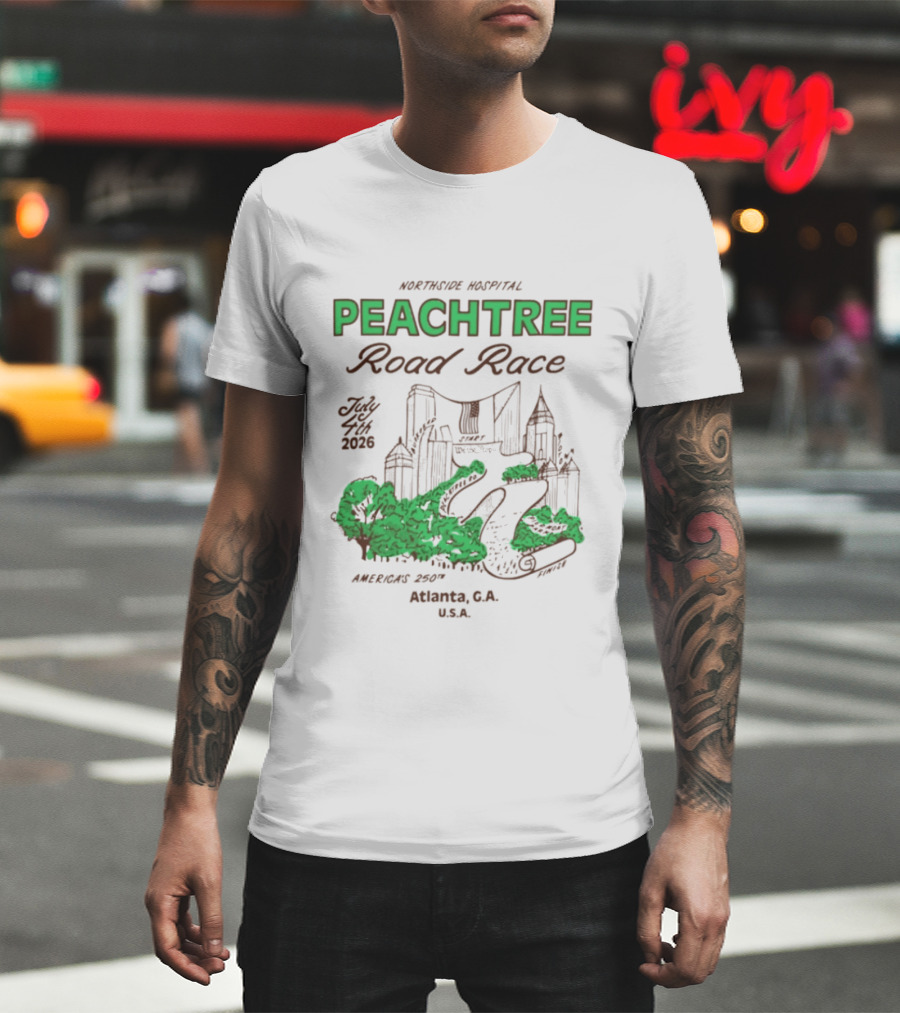 2026 Atlanta Peachtree Road Race MARTA Atlanta G.A. U.S.A. T-Shirt