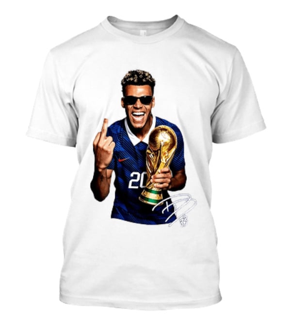 Desire Doue France National Team 20 Trophy Celebration Gesture T-Shirt