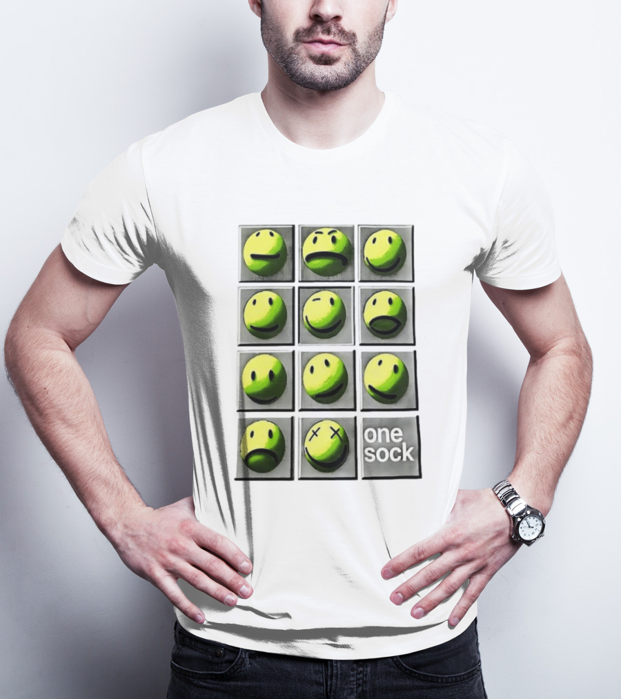 Emotions Smile Face Expressions One Sock T-Shirt