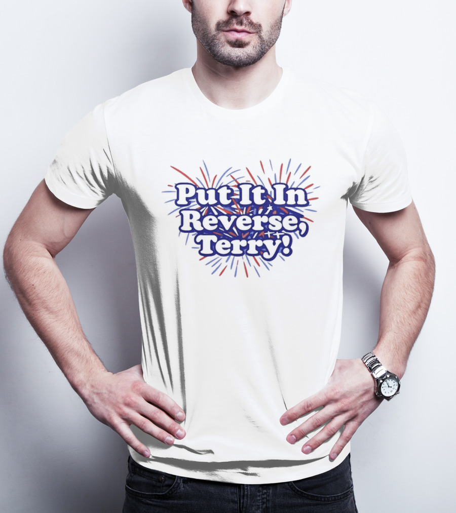 Put It In Reverse Terry Fireworks Celebration Red Blue T-Shirt