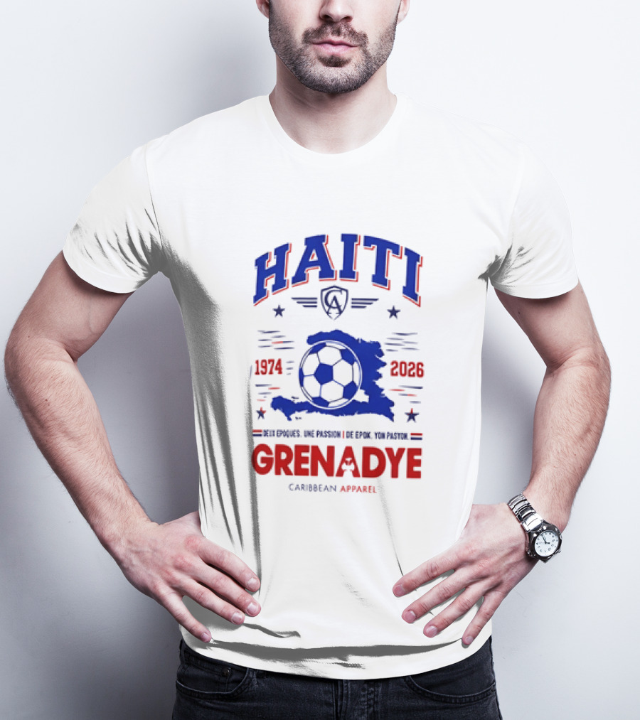 Haiti 1974 2026 Grenadye Haitian Football Caribbean Annakil T-Shirt
