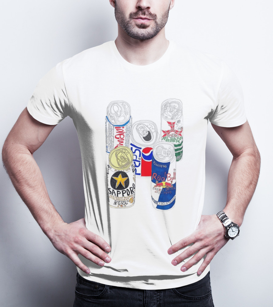 Sapporo Pepsi Mitsuya Cider Red Bull Drink Can T-Shirt