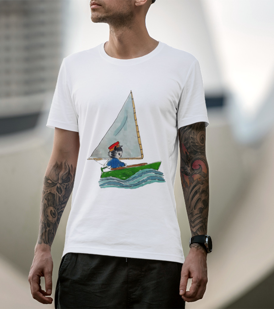 Sailing Kitty With Red Hat I Need To Return From Whence I Came Bestie T-Shirt