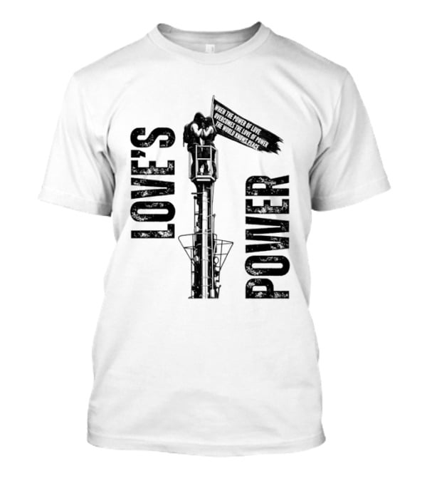 Love's Power Angela Nikolau And Ivan Beerkus Tower Embrace T-Shirt