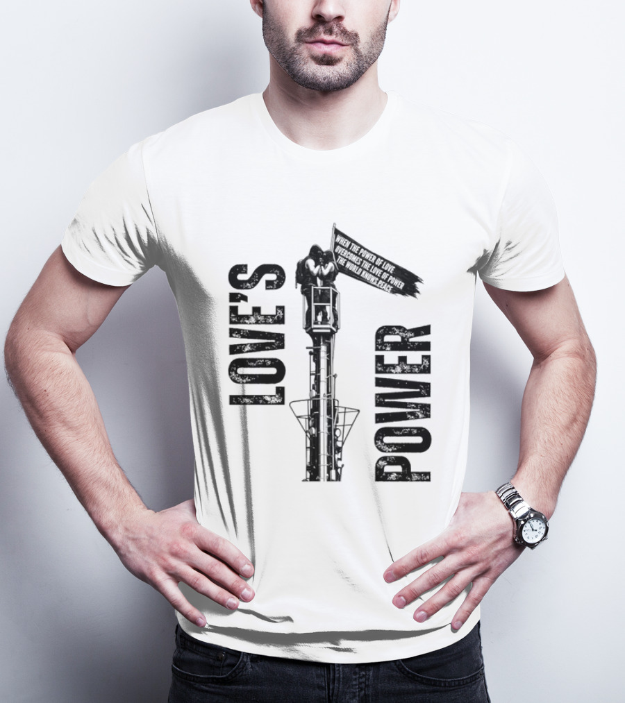 Love's Power Angela Nikolau And Ivan Beerkus Tower Embrace T-Shirt