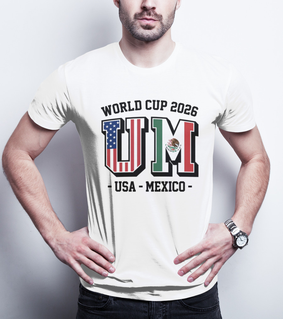 World Cup 2026 USA Mexico Flag UM T-Shirt