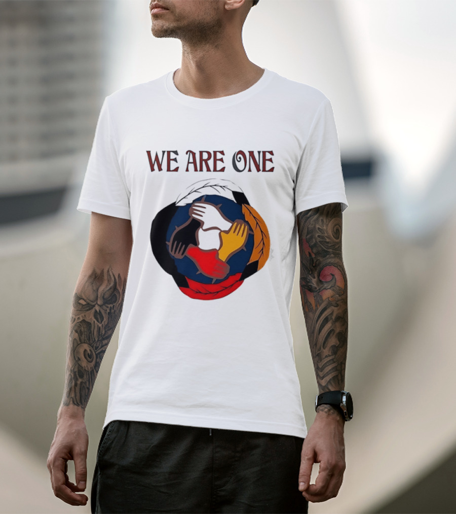 We Are One Multicolored Unity Hands T-Shirt