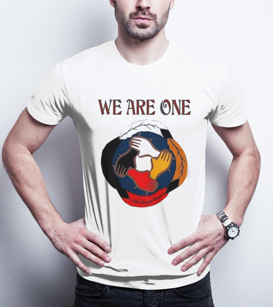 We Are One Multicolored Unity Hands T-Shirt