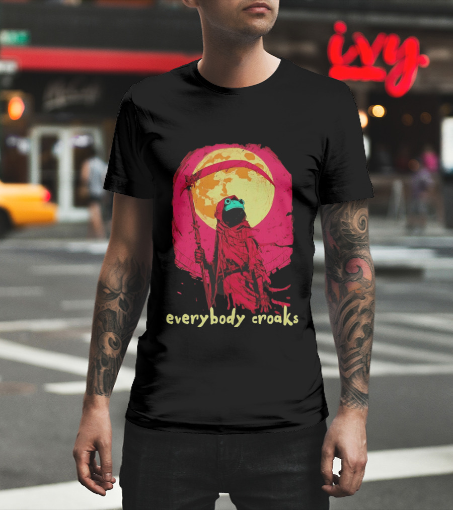 Everybody Croaks Frog Reaper Moon Scene T-Shirt