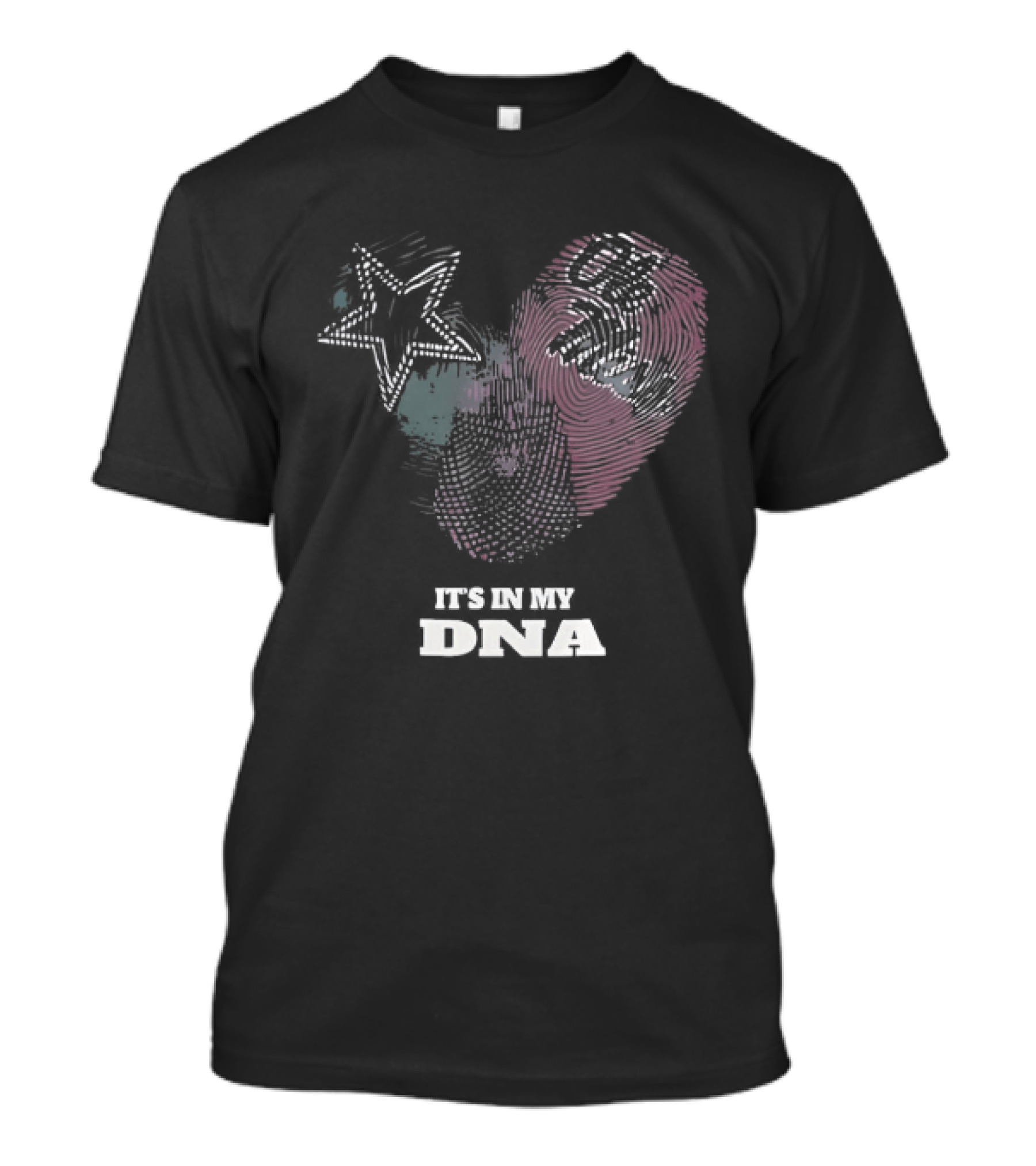 Heart Shaped Fingerprint Patriotism It's In My DNA T-Shirt