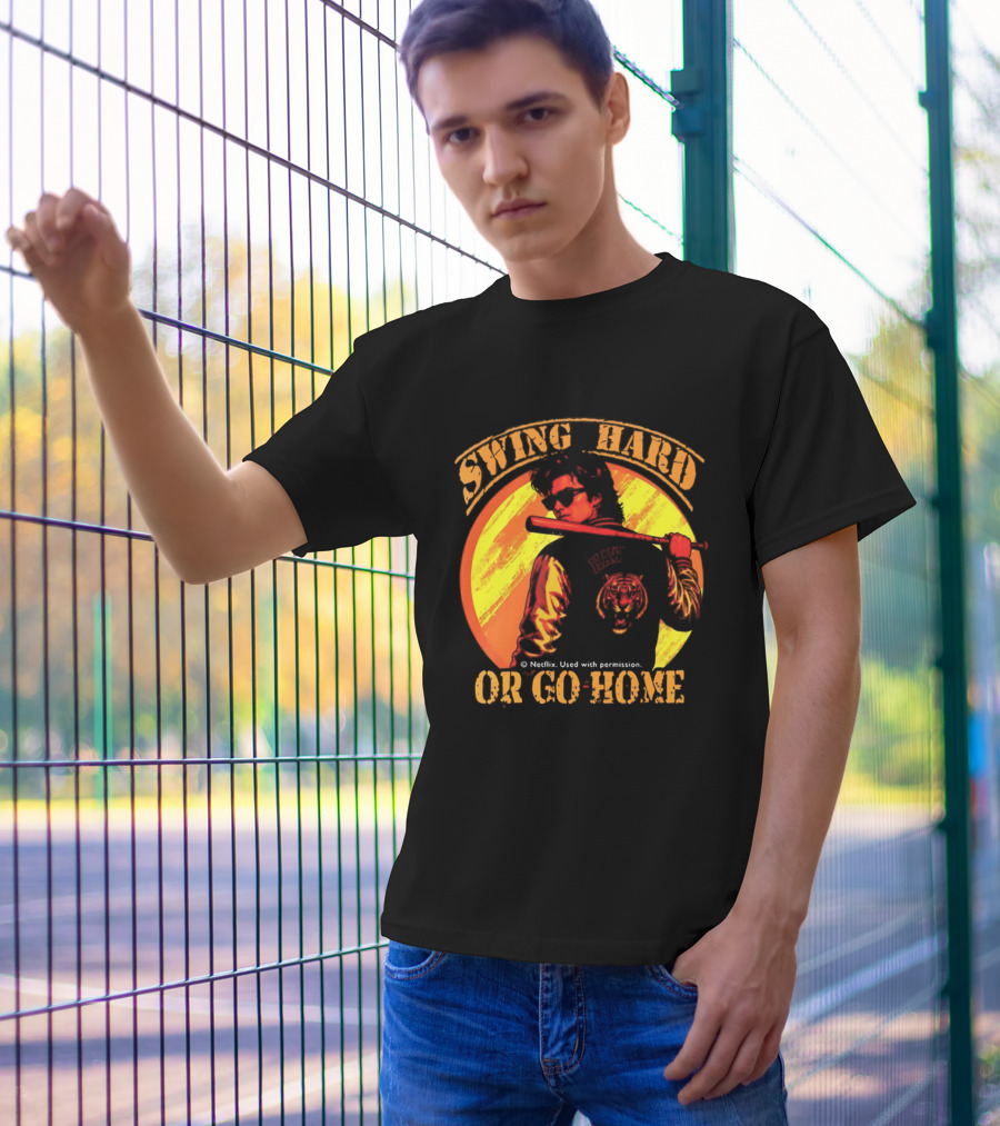 Swing Hard Or Go Home Steve Harrington Bat Monster Netflix T-Shirt