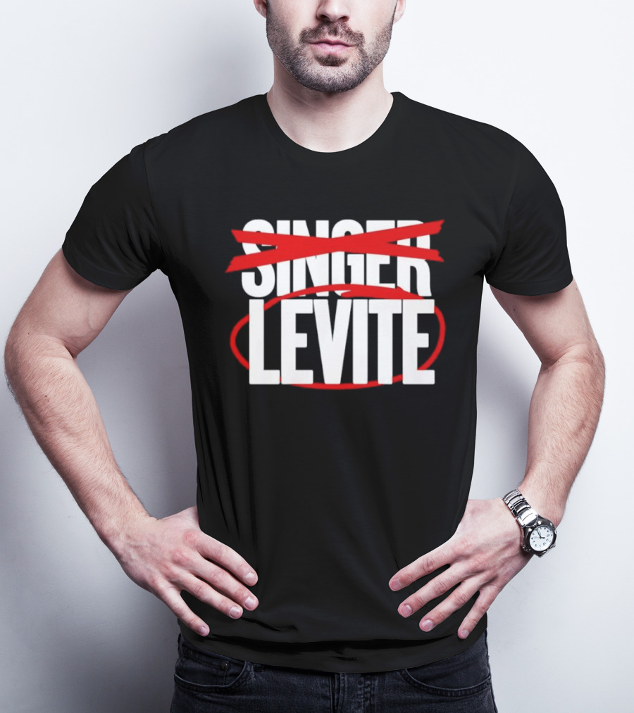 LEVITE Not SINGER Red Crossed Out T-Shirt