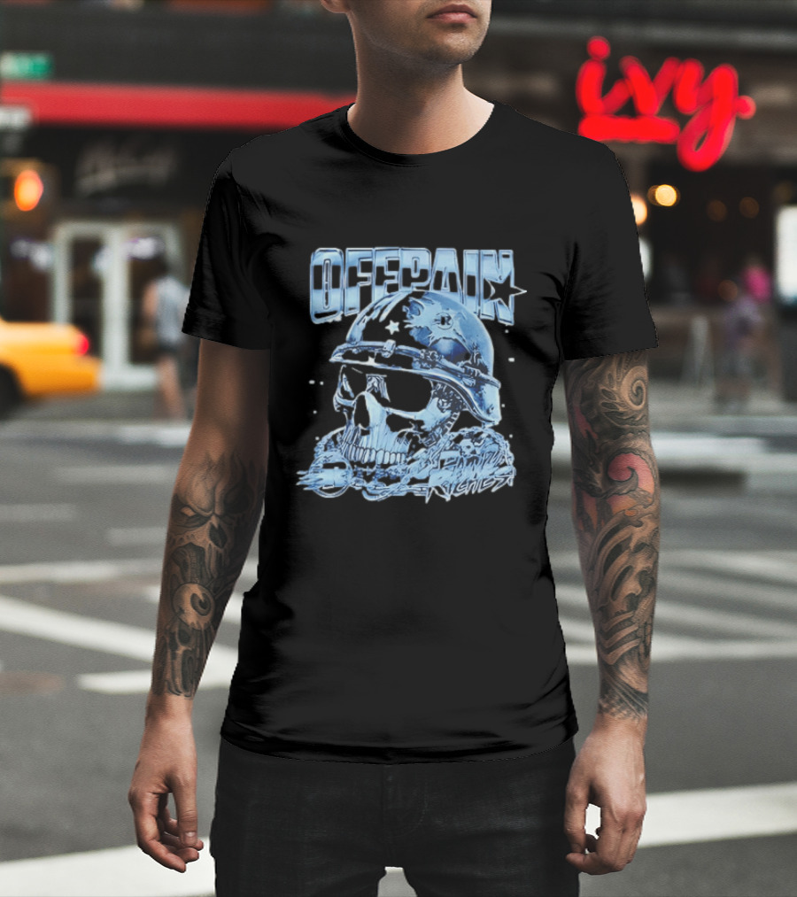 Offpain Riches Skull Helmet Military Style Star T-Shirt