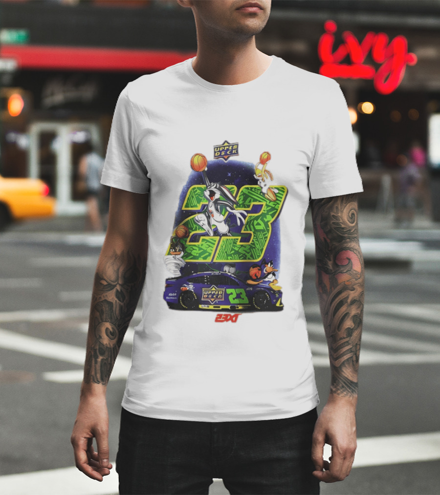 Upper Deck 23 Bugs Bunny Road Runner 23XI Racing Space Jam 30th Anniversary T-Shirt