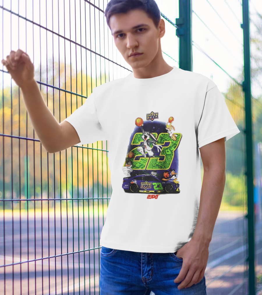 Upper Deck 23 Bugs Bunny Road Runner 23XI Racing Space Jam 30th Anniversary T-Shirt