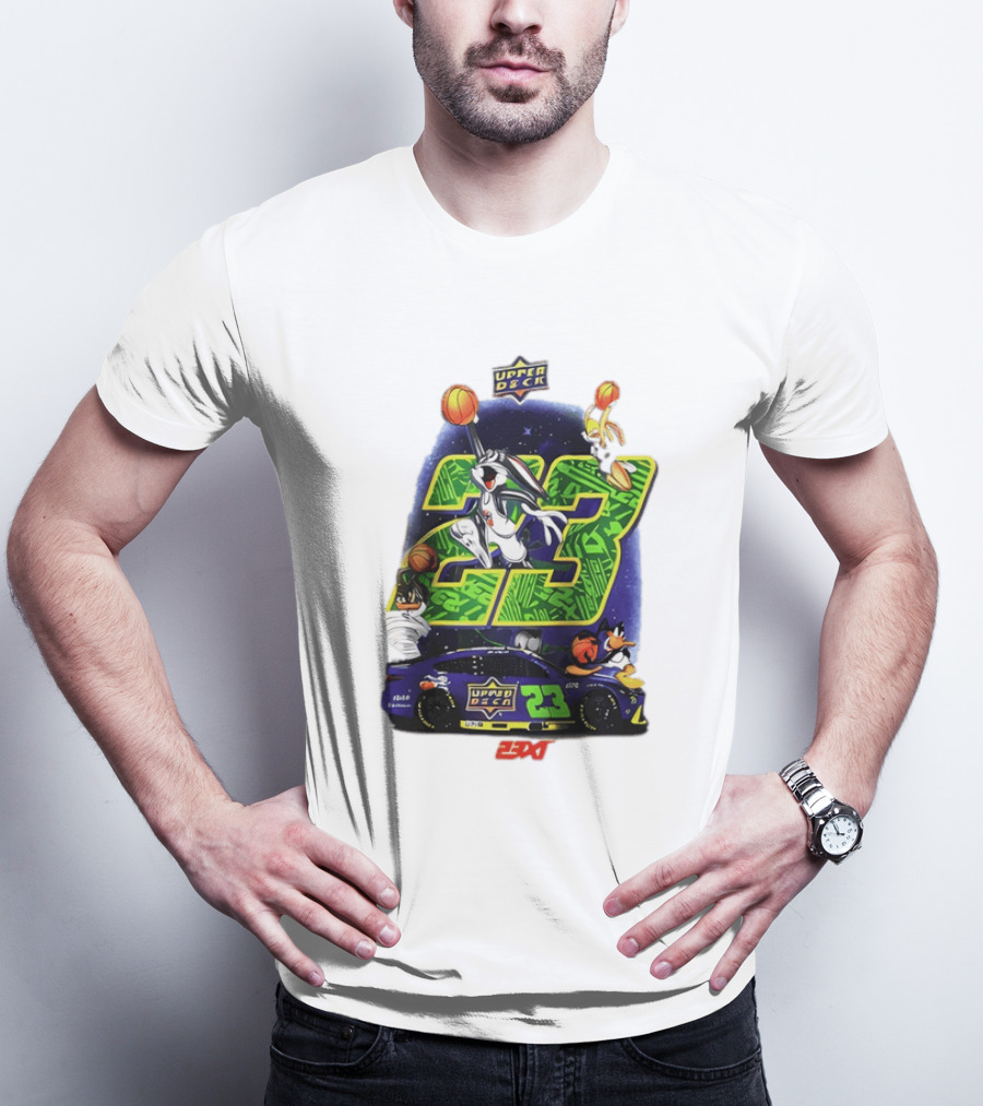 Upper Deck 23 Bugs Bunny Road Runner 23XI Racing Space Jam 30th Anniversary T-Shirt
