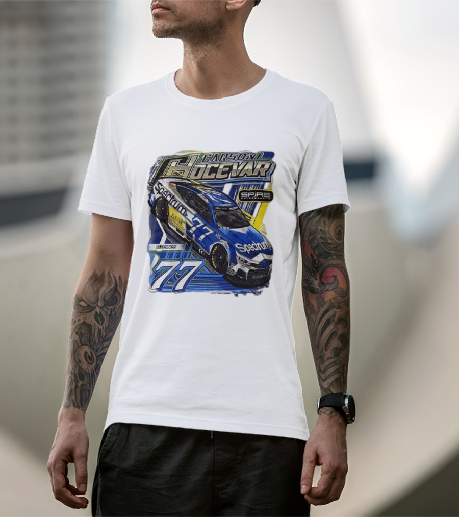 Carson Hocevar 77 Spectrum Chevrolet Camaro Spire Motorsports NASCAR Racing Team T-Shirt