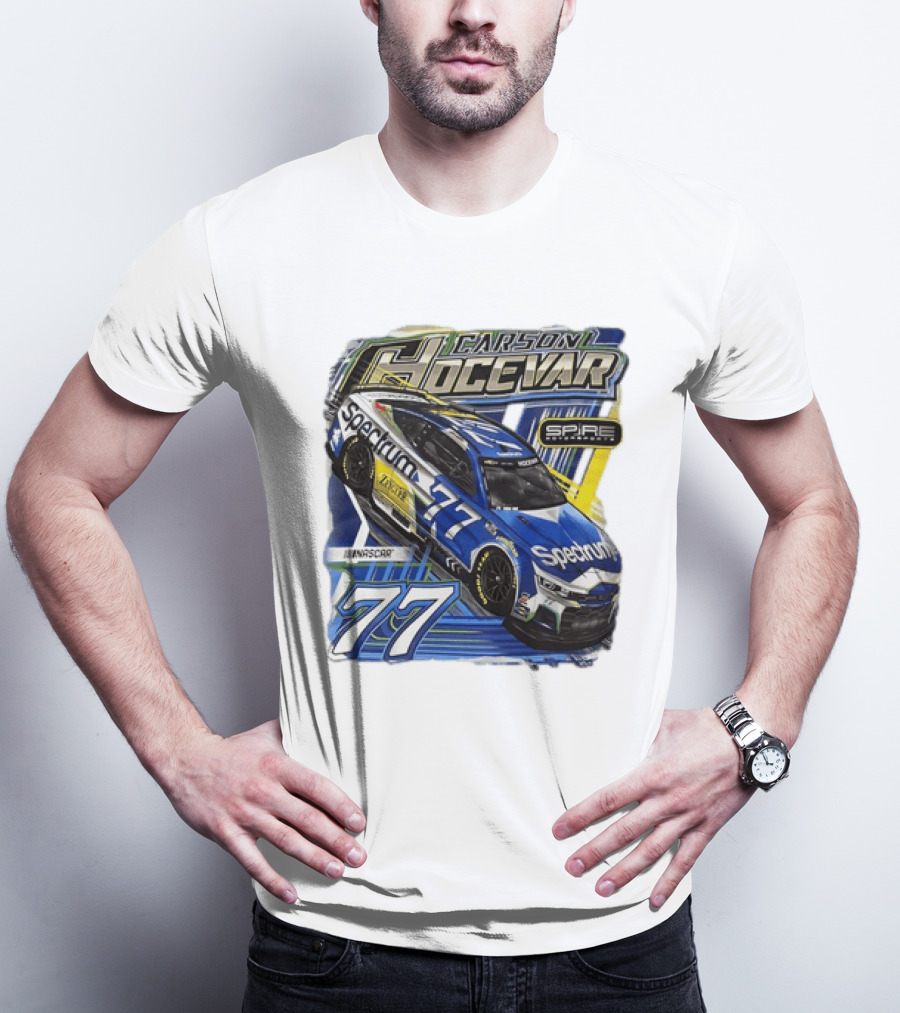 Carson Hocevar 77 Spectrum Chevrolet Camaro Spire Motorsports NASCAR Racing Team T-Shirt