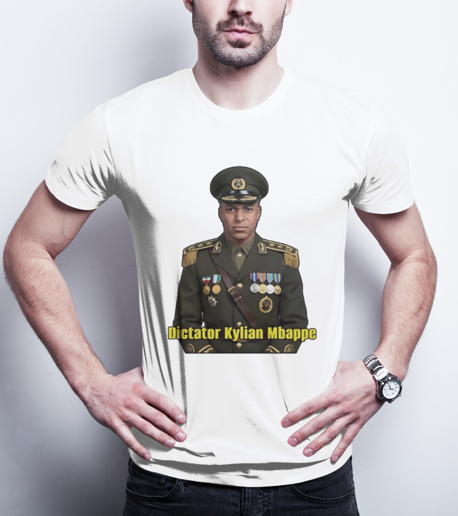 Kylian Mbappe France National Team Dictator Kylian Mbappe Military Uniform T-Shirt