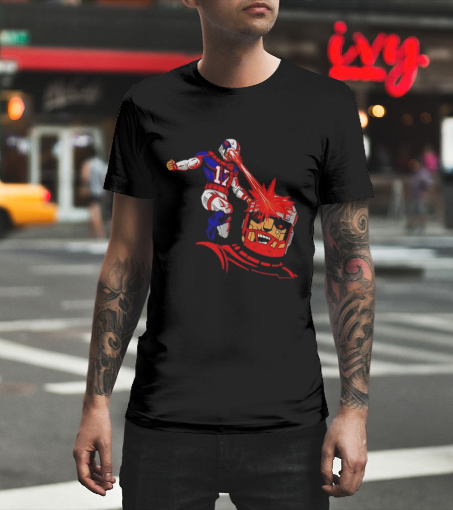 Buffalo Bills Josh Allen Laser Eyes Vs. Bo Jackson Battle Arena T-Shirt