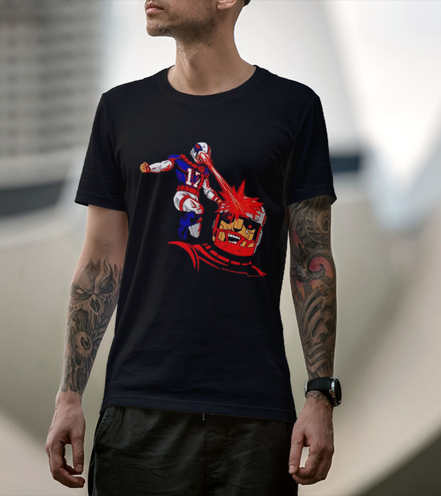 Buffalo Bills Josh Allen Laser Eyes Vs. Bo Jackson Battle Arena T-Shirt