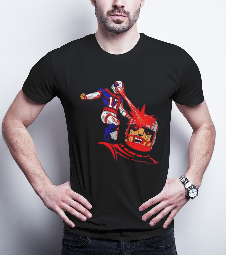 Buffalo Bills Josh Allen Laser Eyes Vs. Bo Jackson Battle Arena T-Shirt